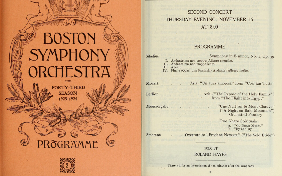 BSO | A Century of Song: Roland Hayes and the Boston Symphony…