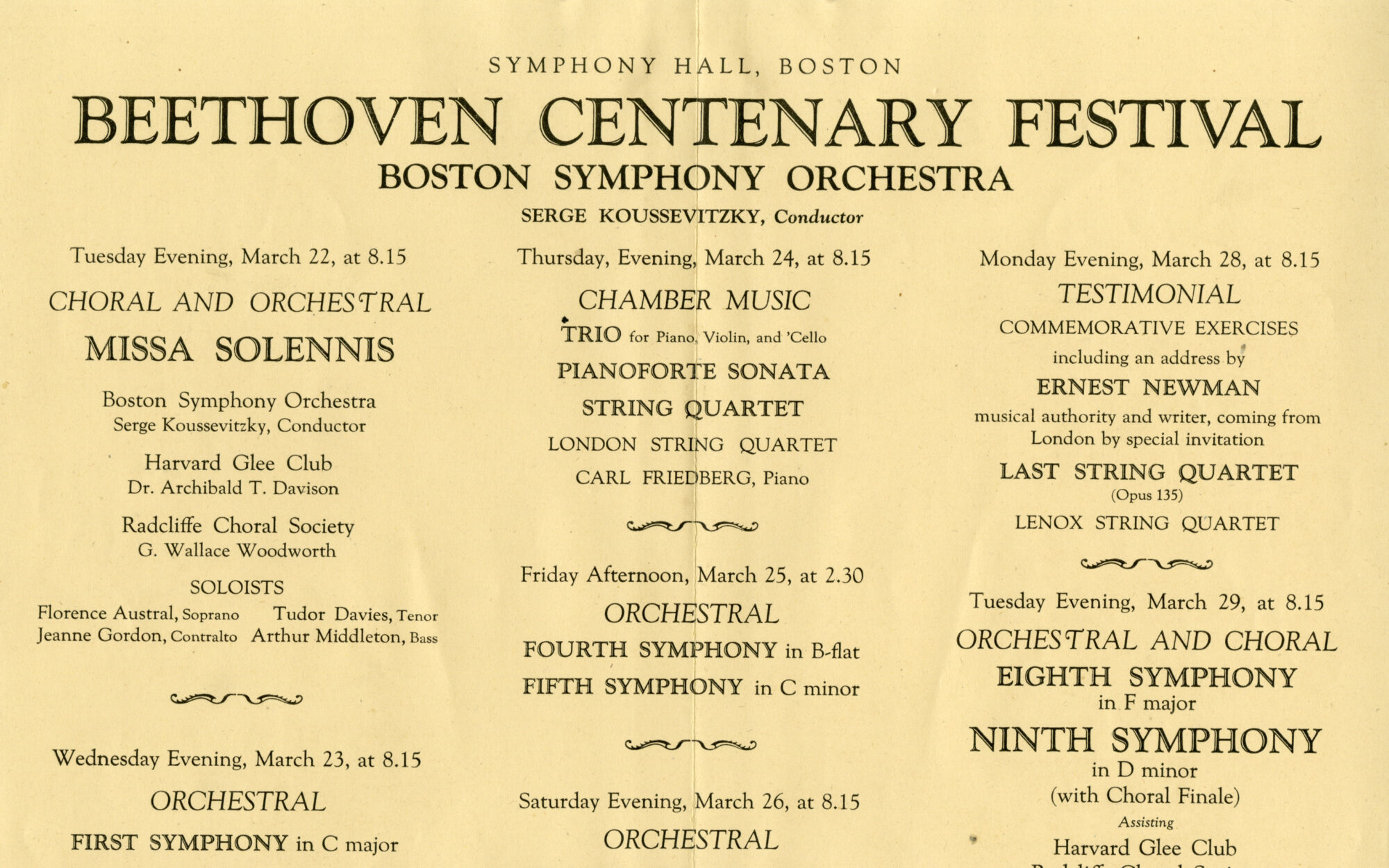 BSO | Koussevitzky as Festival Organizer: Celebrating Beethoven at…