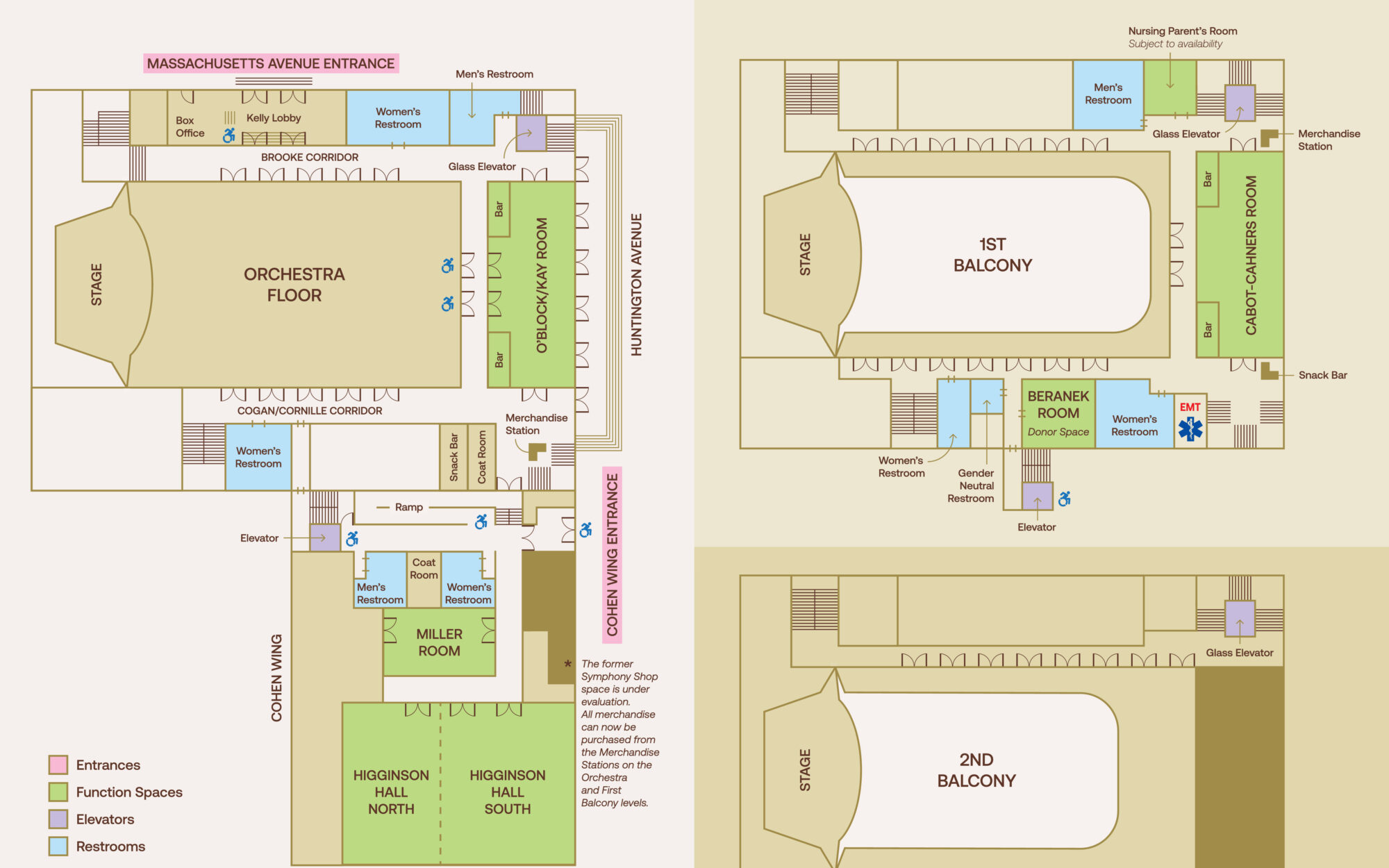 BSO | Symphony Hall Building Maps and Seating Charts