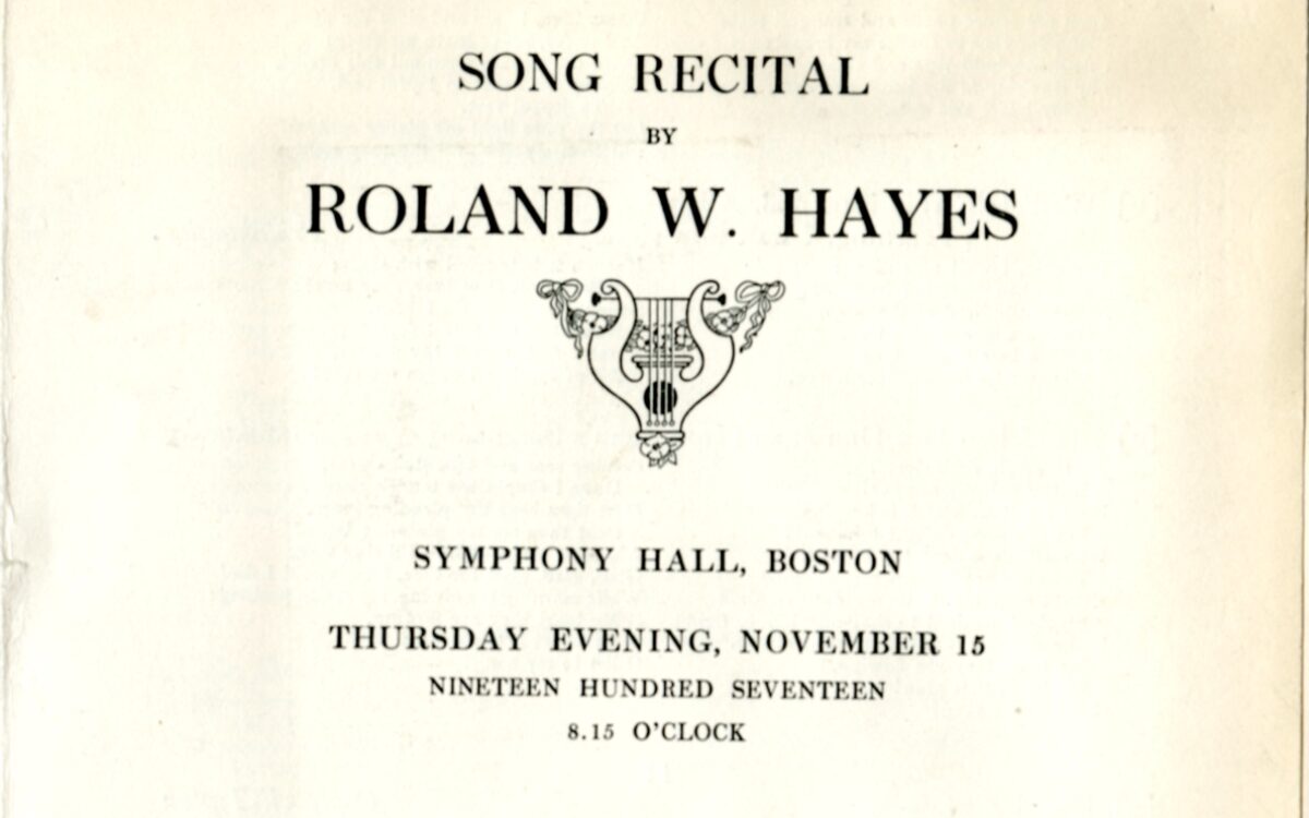 BSO | A Century of Song: Roland Hayes and the Boston Symphony…