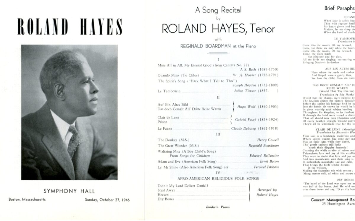 BSO | A Century of Song: Roland Hayes and the Boston Symphony…
