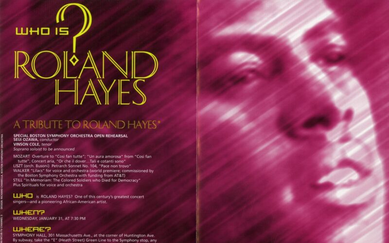 BSO | A Century of Song: Roland Hayes and the Boston Symphony…