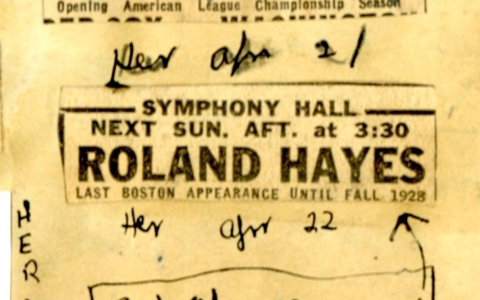 BSO | A Century of Song: Roland Hayes and the Boston Symphony…