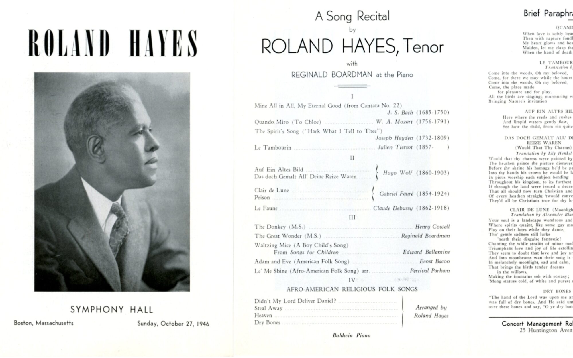 BSO | A Century of Song: Roland Hayes and the Boston Symphony…